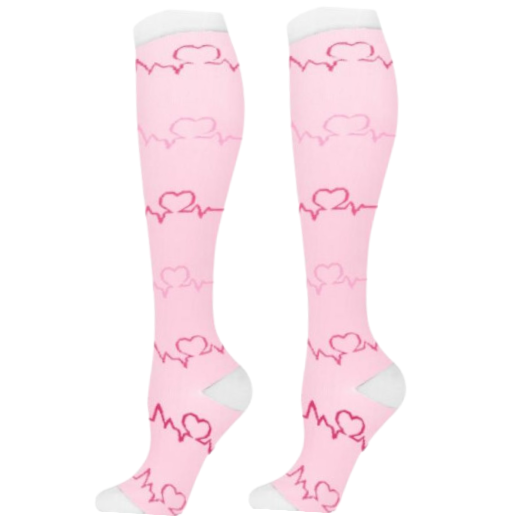 Compression Socks Bundle & Save Baby Pink Heart Beat – socky mate