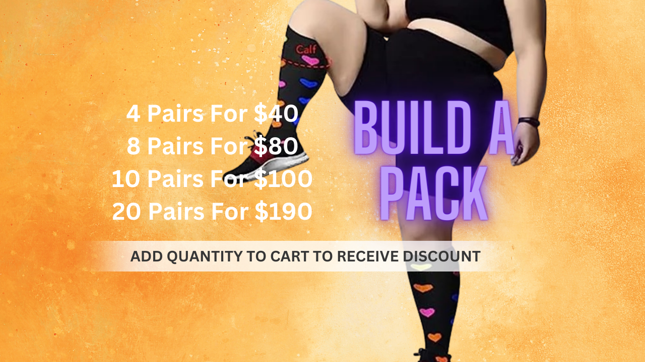 BUILD A PACK - WIDE CALF COMPRESSION SOCKS 20-30 mmHg Graduated – socky mate
