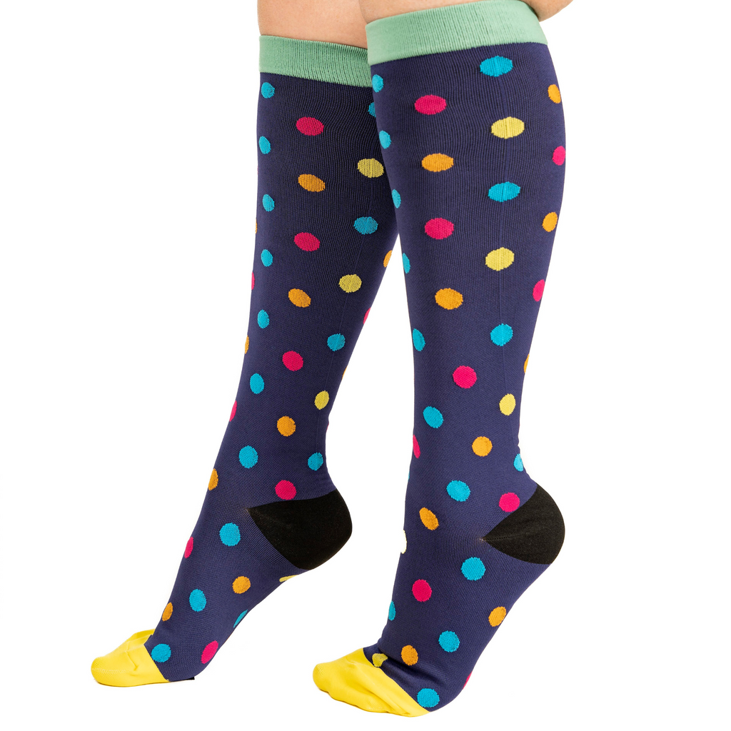 Bundle & Save Compression Socks Colorful Polka Dots – sockymate