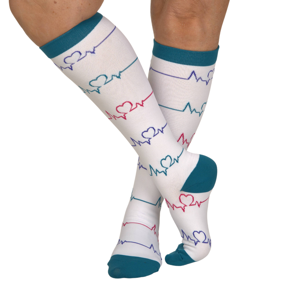 Compression Socks Bundle & Save White Heart Beat – sockymate