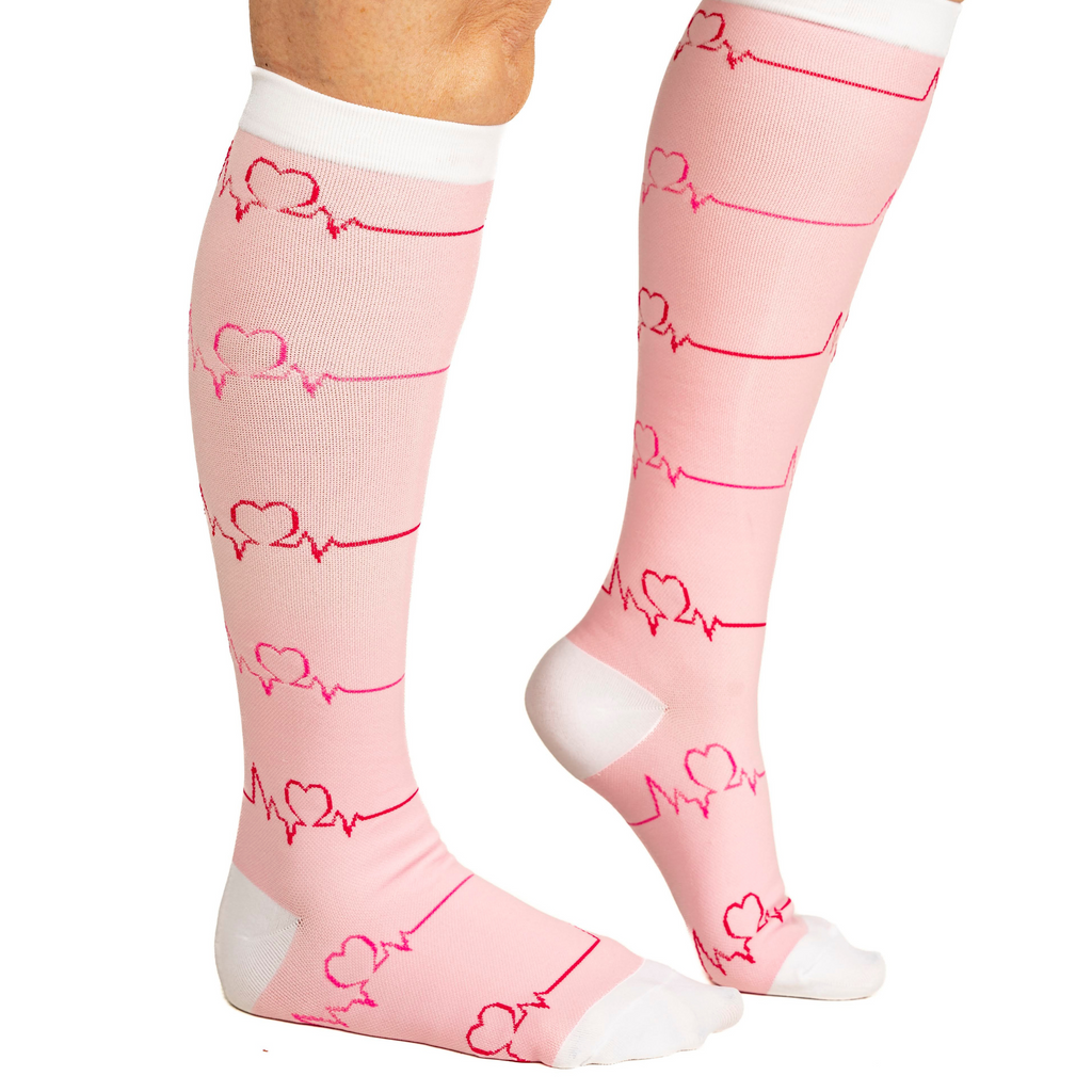 Bundle & Save Compression Socks Pink Heart Beat – sockymate
