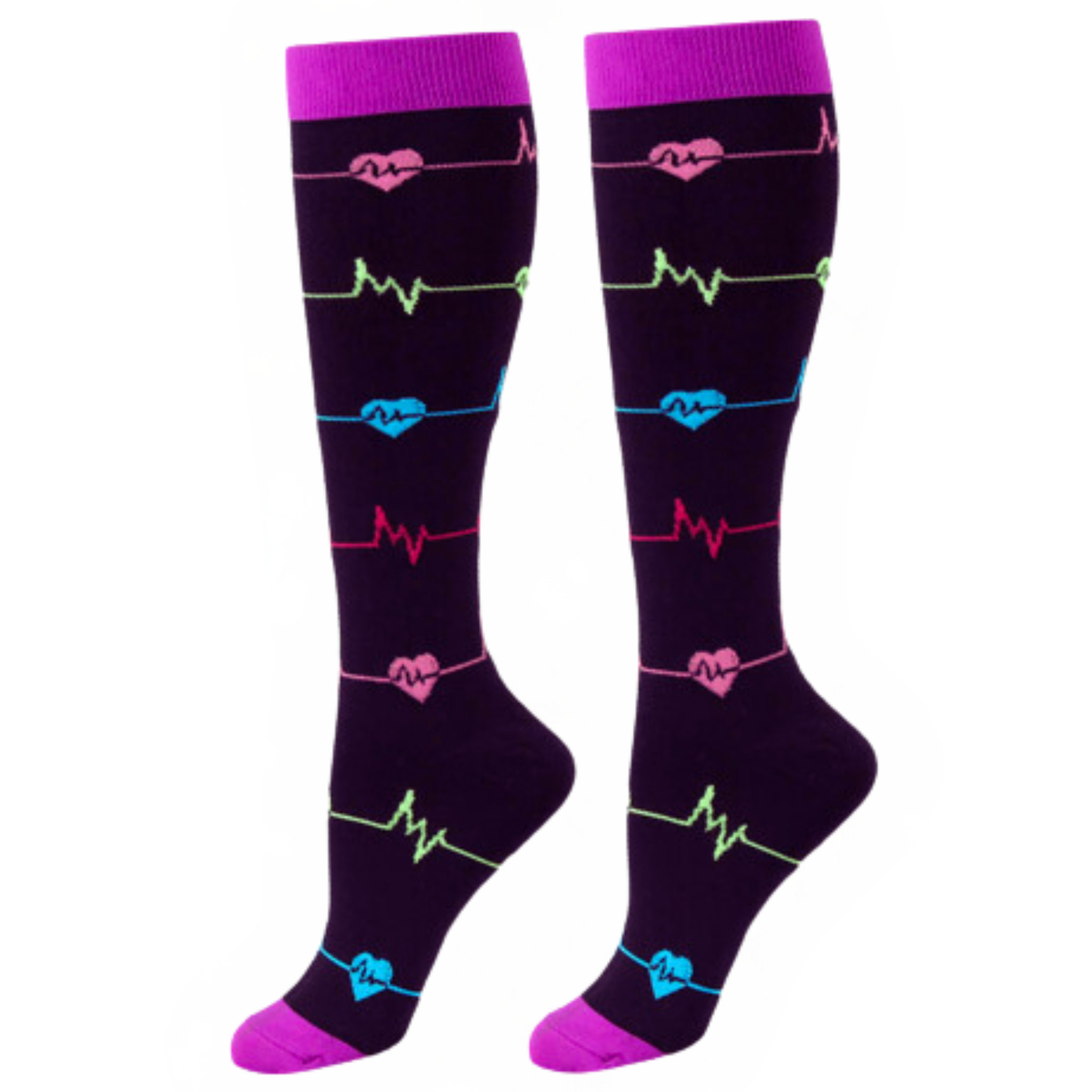 Compression Socks Bundle & Save Purple Heart Beat – socky mate